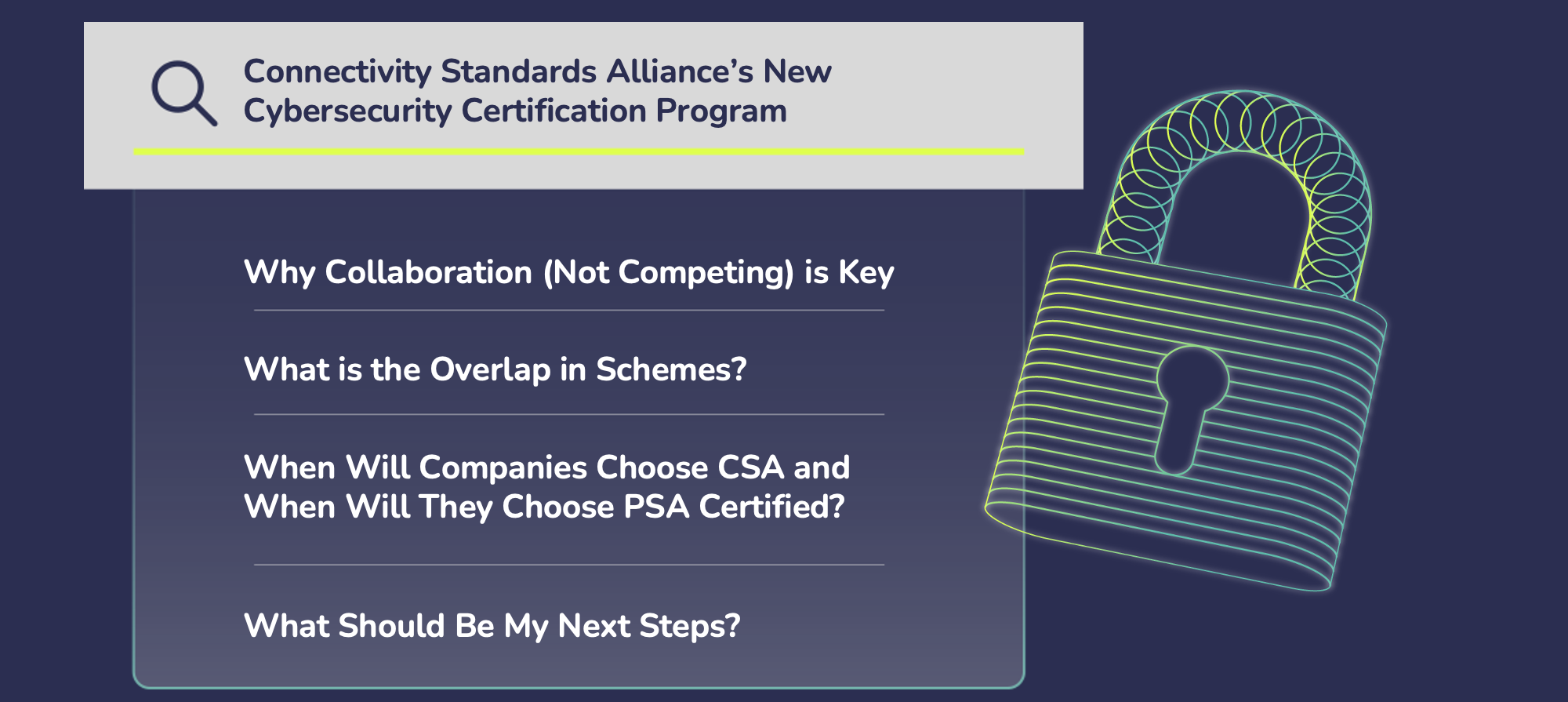 PSA Certified Welcomes Connectivity Standards Alliance’s New ...